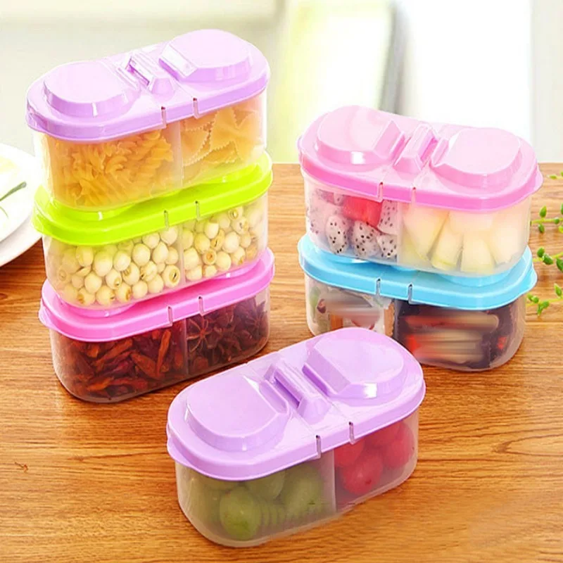 Пластиковая банка для хранения сушеных фруктов с двойным отделением Aliexpress