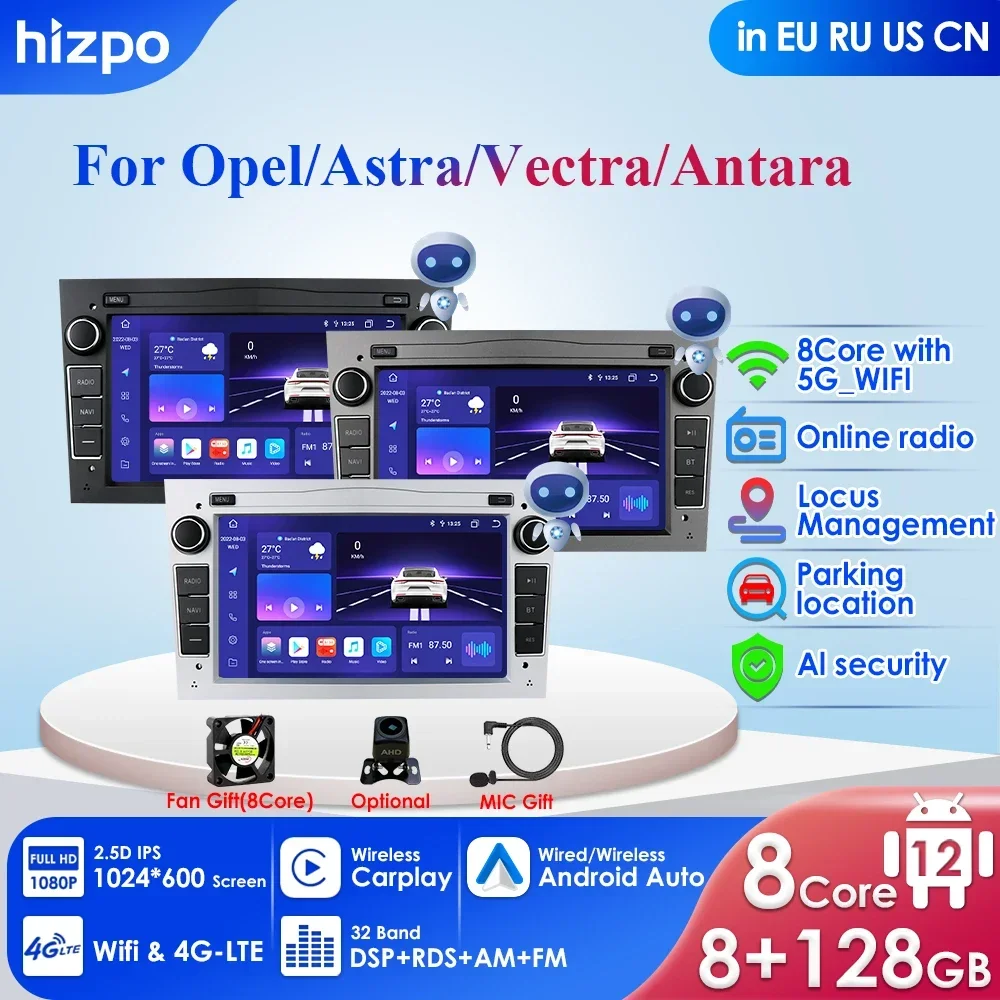 2-Din-Android-12-Car-NODVD-Radio-Stereo-Player-for-Opel-Astra-H-G-J ...
