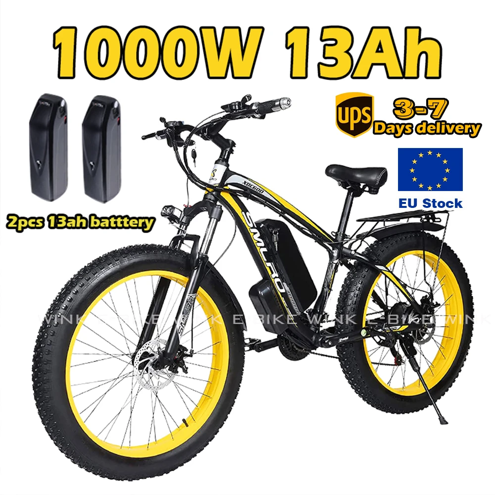 EU Lager 26 Zoll Fett Reifen Elektrische Fahrrad 48V 1000W Motor Max ...
