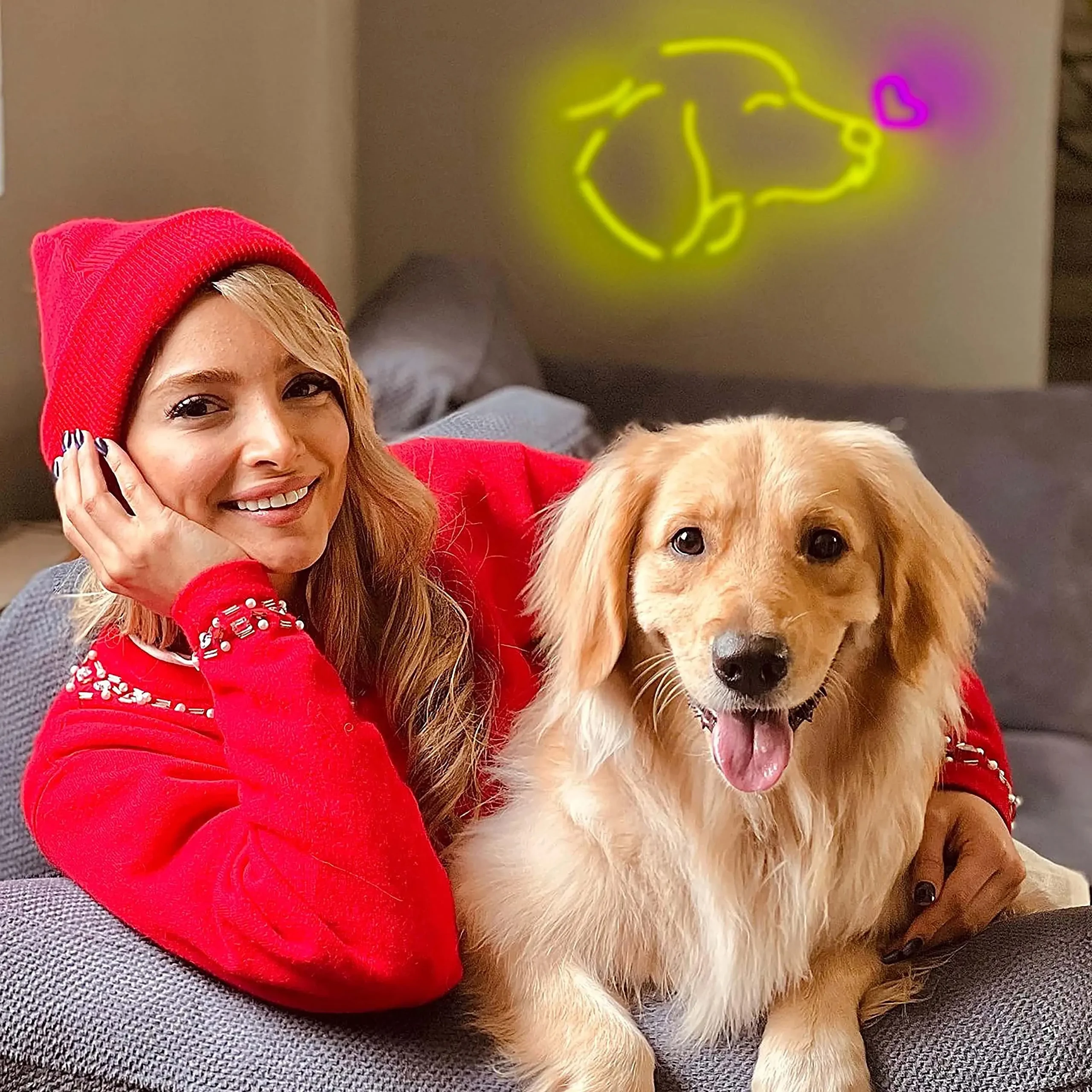 Golden Retriever Neon Sign Decor - wigglelove