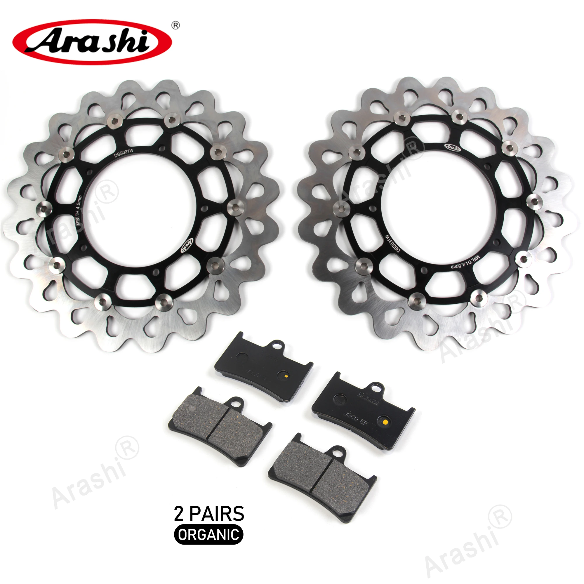 Arashi-CNC-Full-Floating-Front-Brake-Disc-Rotor-Brake-Pads-For-YAMAHA ...