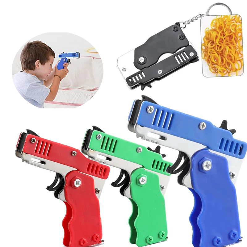 Free-shipping-keychain-gun-rubber-band-gun-Toy-Gun-Shooting-Pistol ...