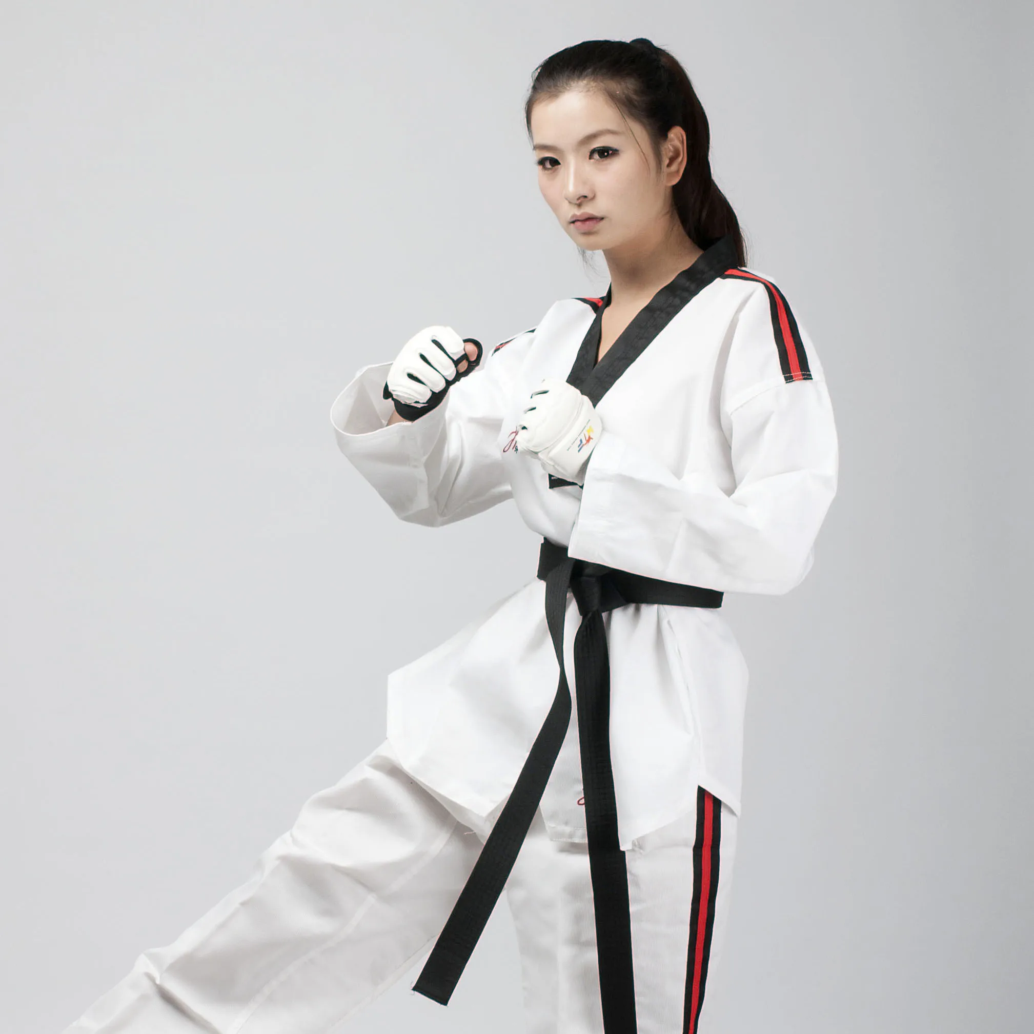 Taekwondo-Basic-Uniform-Poom-Neck-Dobok-Martial-Arts-Jujitsu-Gym-School-Academy-Poomse-Training ...