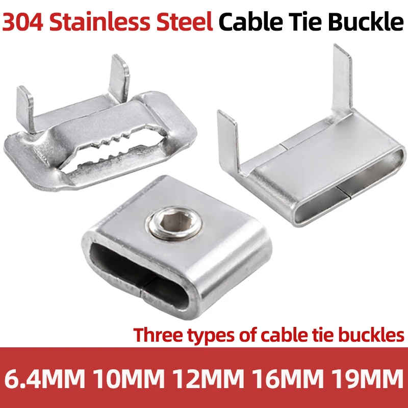 304 Stainless Steel Cable Tie Buckle 6.4/10/12/16/19mm L-type ...
