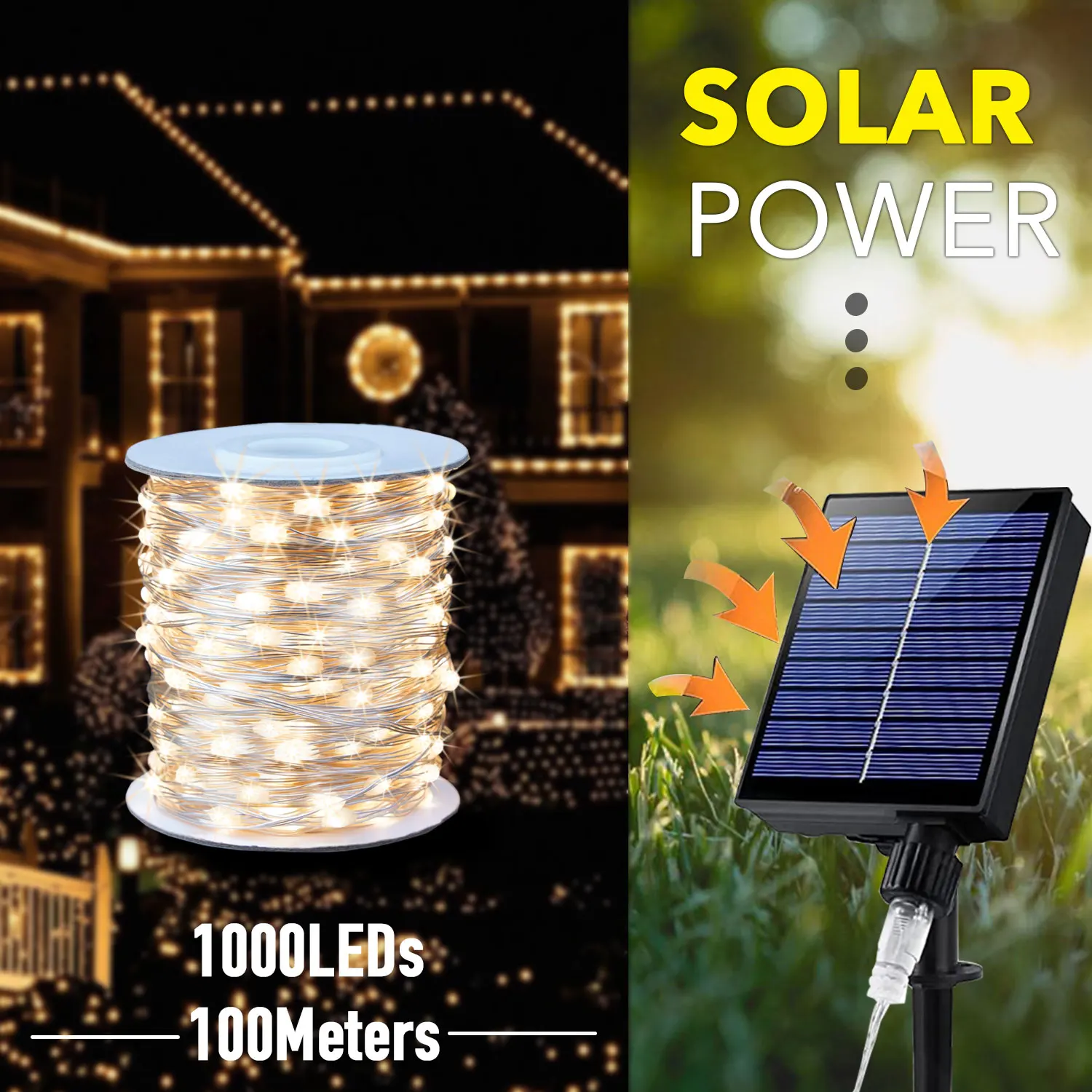 10m-20m-30m-Solar-LED-Fairy-String-Light-Outdoor-Waterproof-8Modes ...
