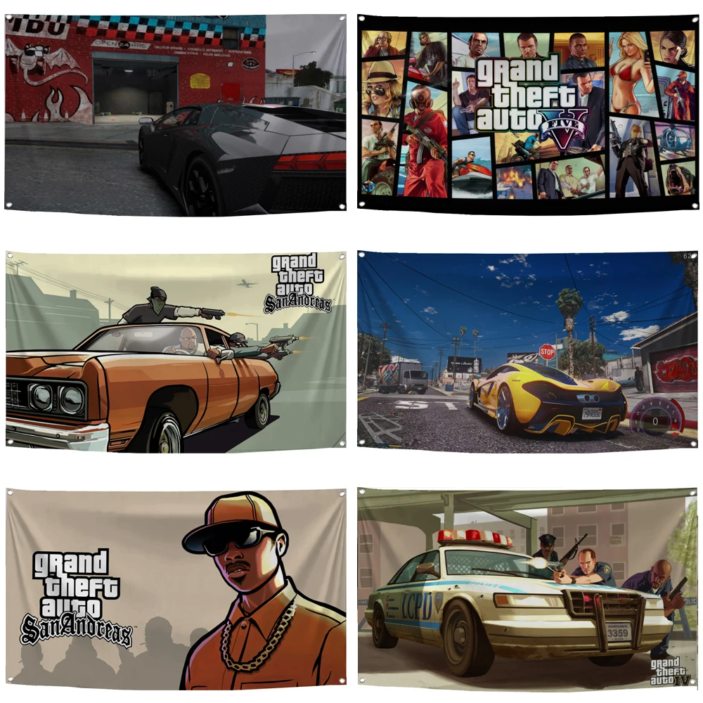 60x90cm-90x150-Grand-Theft-Auto-V-GTA5-Los-Santos-Capital-of-Sin-GTA6 ...
