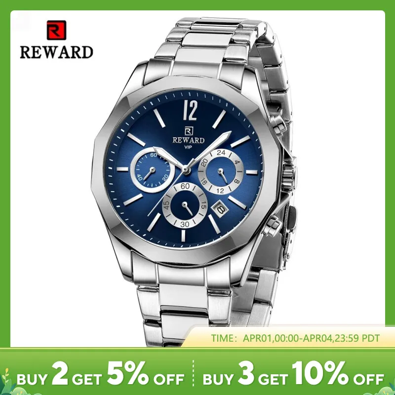 REWARD-Mens-Watches-Fashion-Dress-Wrist-Watches-for-Men-Stainless-Steel ...