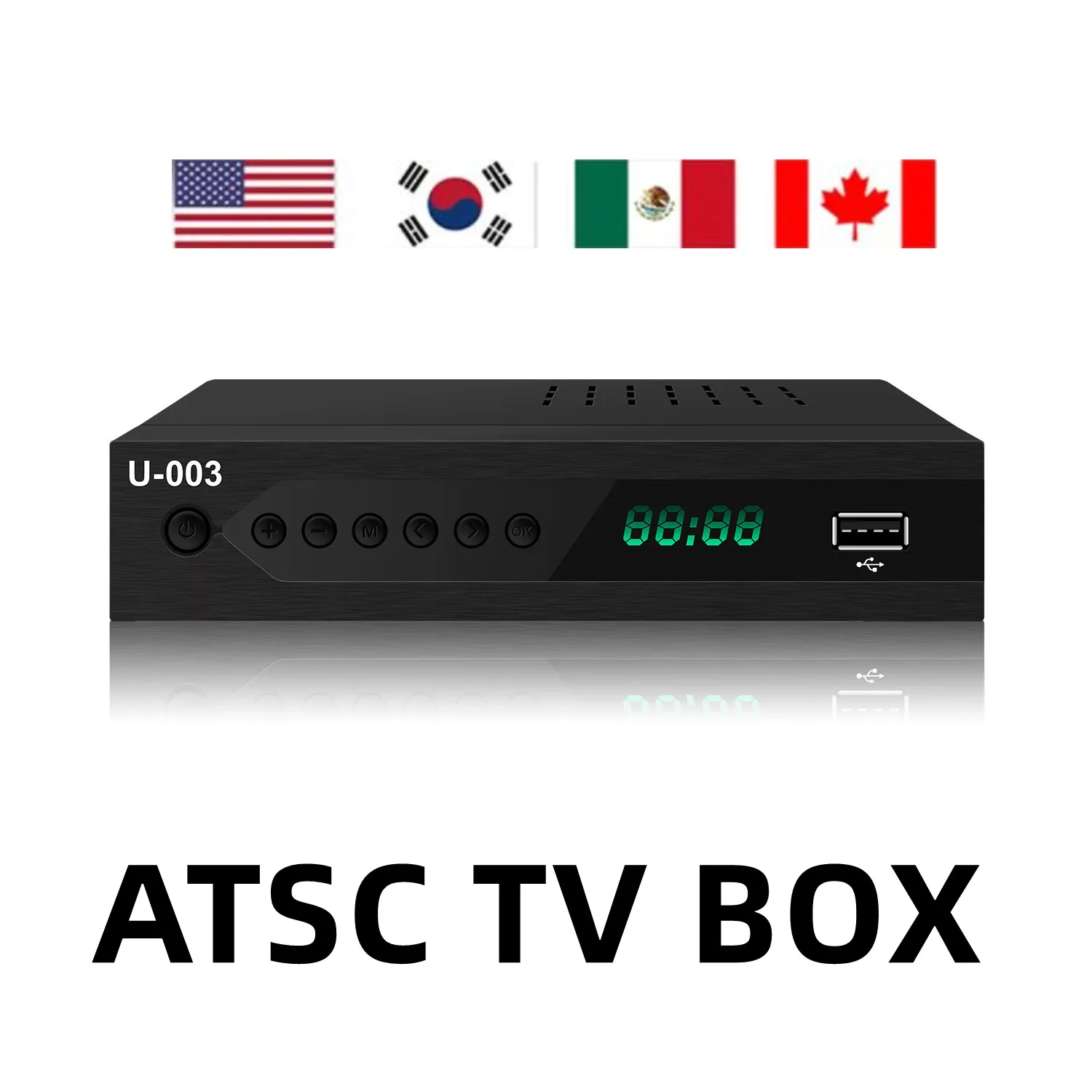 한국 TV BOX ATSC TV 튜너, HDTV 셋톱 박스 컨버터, 지상 HD 디지털 리시버, 한국, 미국, 캐나다, 멕시코 ...