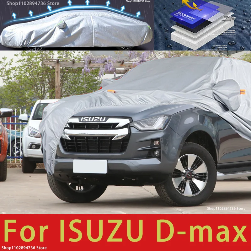 For-Isuzu-D-max-pickup-Fit-Outdoor-Protection-Full-Car-Covers-Snow ...