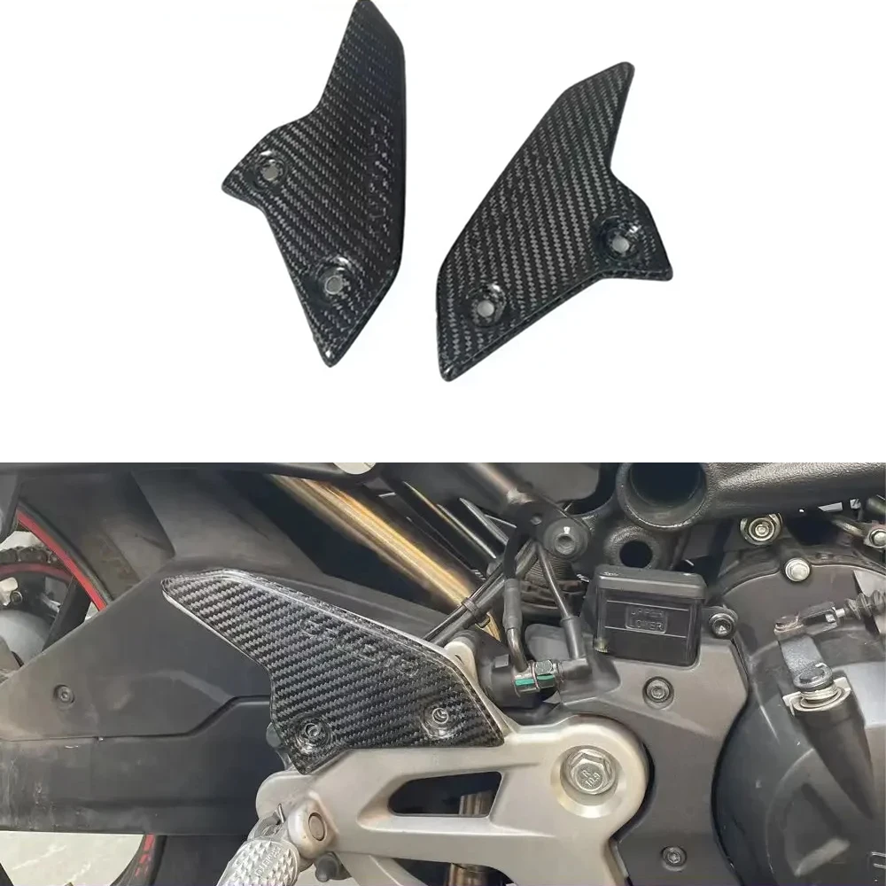 Motorcycle Carbon Fiber Heel Guard Plates Foot Rests case For CFMOTO ...