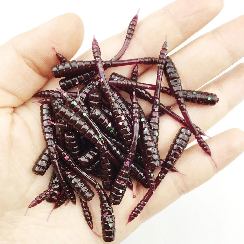 20-PCS-Silicone-Luya-Fishing-Soft-Bait-Fake-Bait-Earthworms-Maggots ...