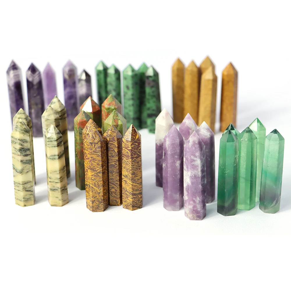 Natural-Crystals-Obelisk-Point-Wand-Stones-Healing-Amethyst-Quartz ...