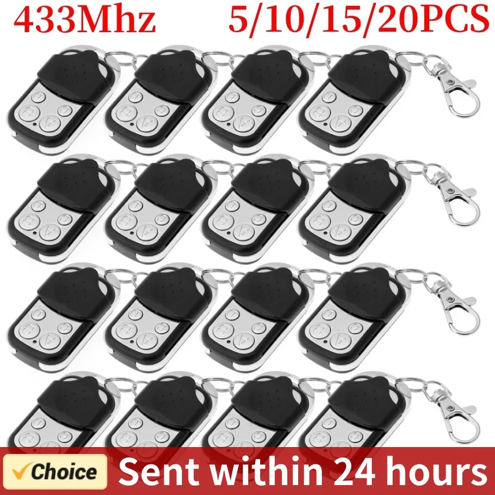 5-20PCS-433MHz-Remote-Control-4-Button-Transmitter-Duplicator-Garage ...