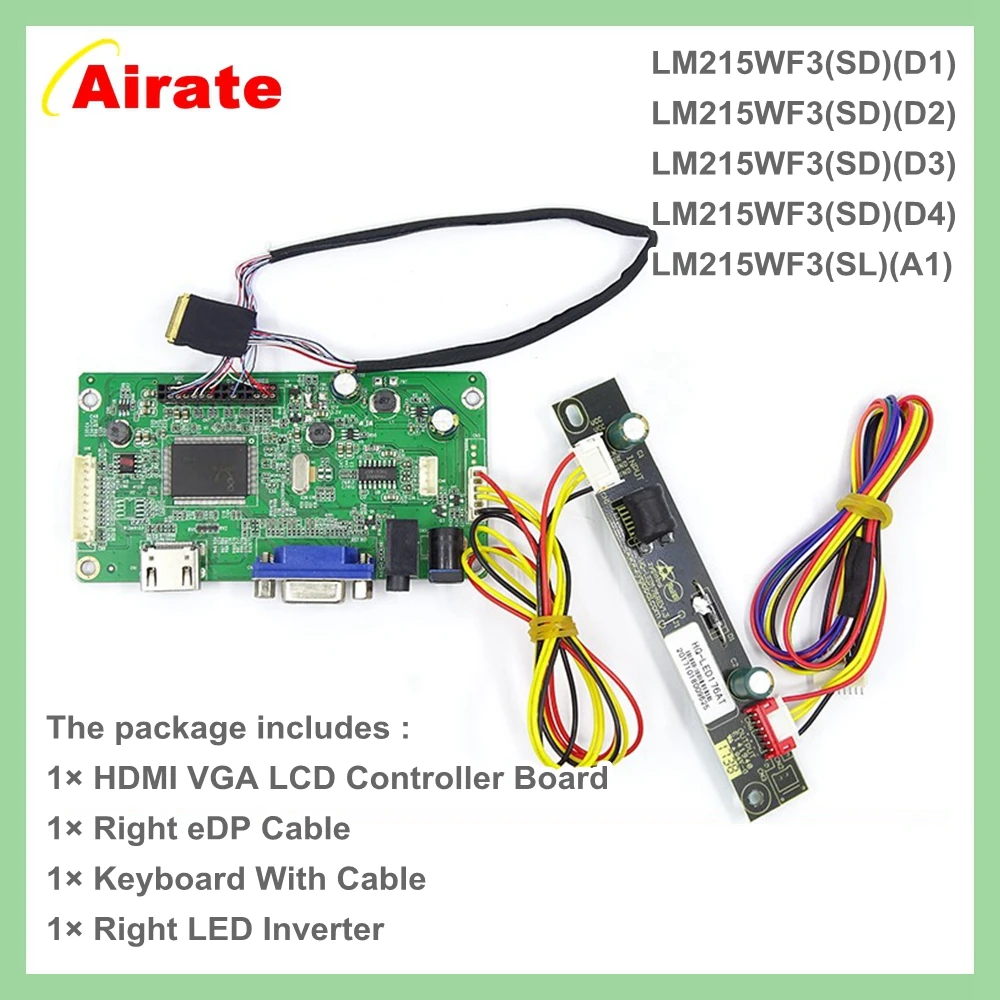 VGA-LCD-LED-Controller-30Pin-eDP-kit-DIY-for-LM215WF3-SD-D1-SDD2-SDD3 ...