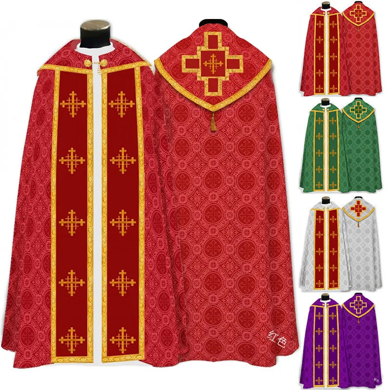Unisex-Church-Catholic-Vestments-Cape-Cloak-Priest-Celebrant-Chasuble ...