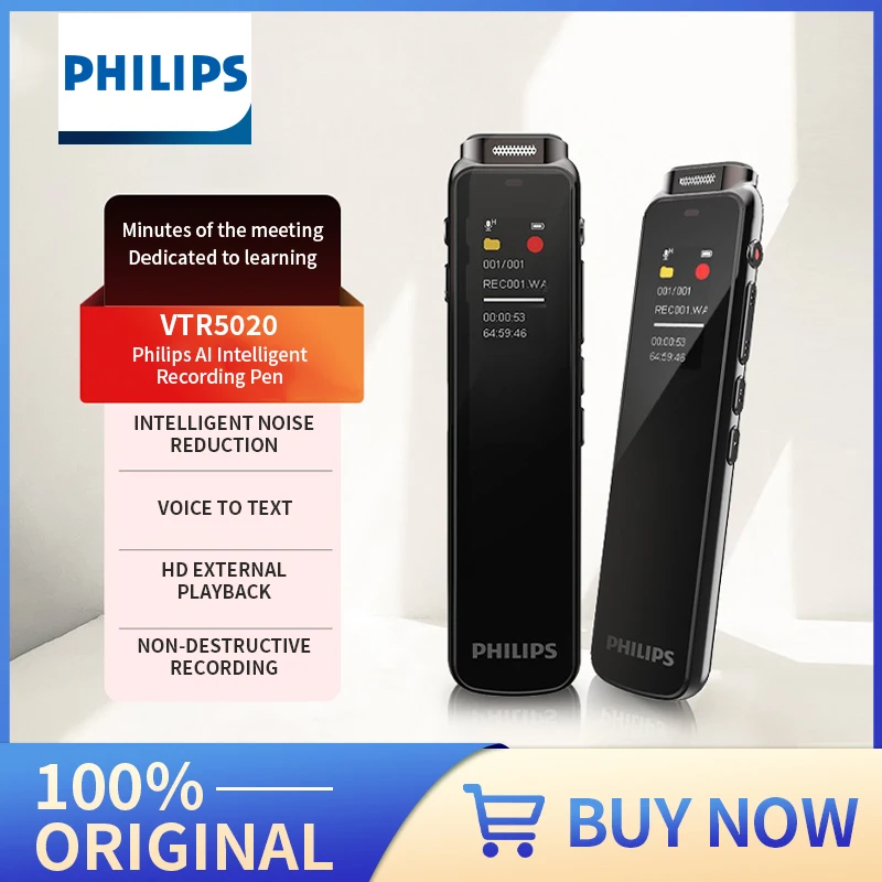 PHILIPS Original OTG Recording Pen Voice Recorder MP3 WAV Sound ...