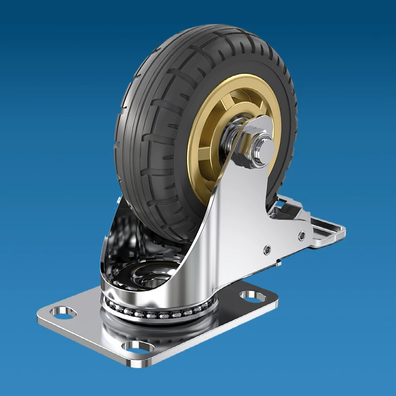 SUS-304-stainless-steel-Casters-wheels-125cm-5-inch-Heavy-duty-caster ...