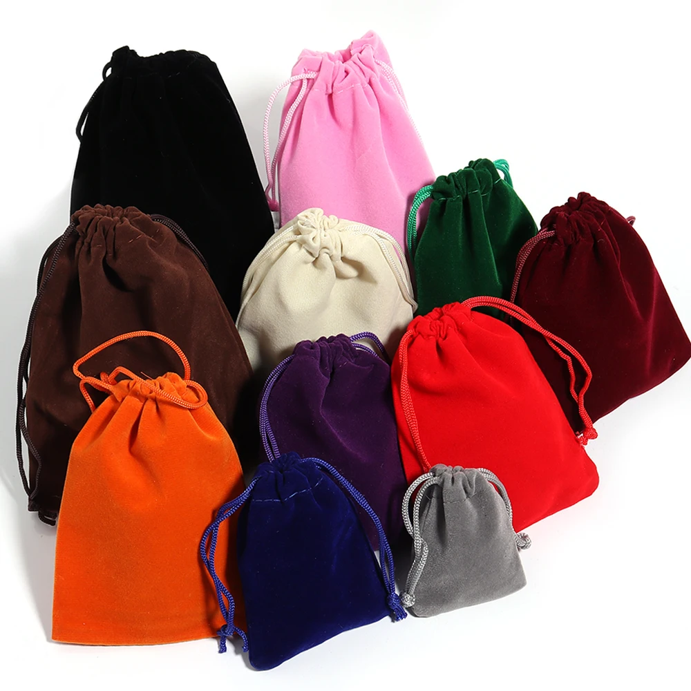 5/10pcs Velvet Drawstring Bag Multi-size Packing Sachet for Jewelry ...