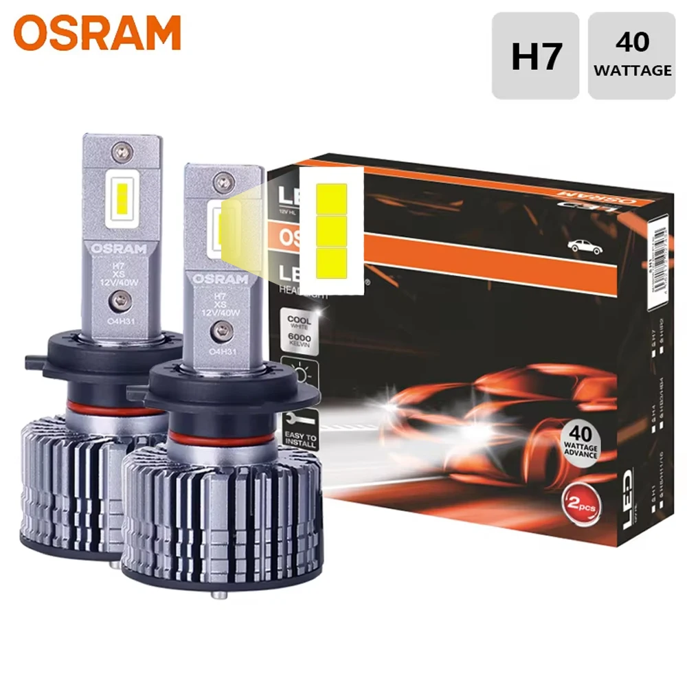 OSRAM LED H7 XLZ Advance 40W Bright Lumens Auto Bulbs 6000K White LED ...