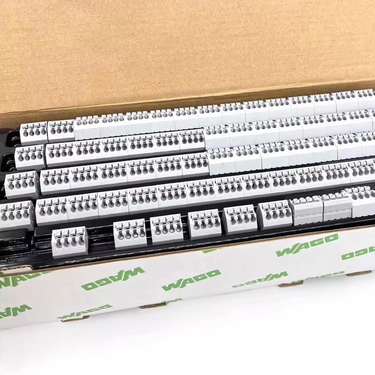 100pcs WAGO 250-207/250-208/250-210/250-218 dual pin PCB terminal block ...