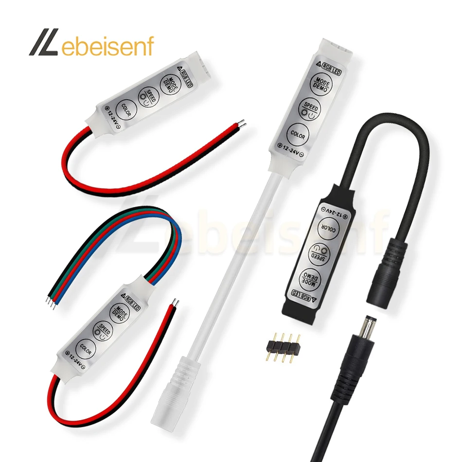 Mini-controlador-RGB-24V-DC-12V-6A-Micro-atenuador-LED-de-3-teclas-para ...