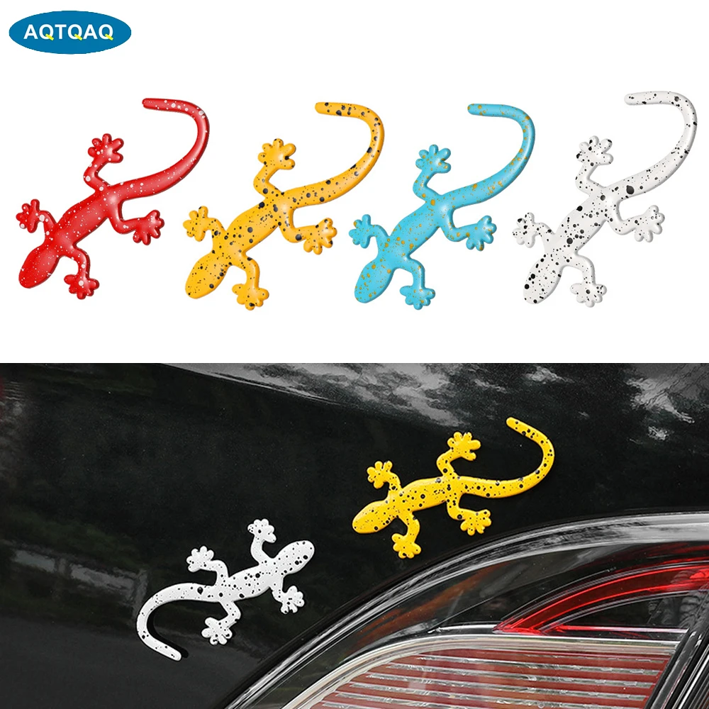 Aqtqaq Car Decoration Stickers Color Spots Small Gecko Car Stickers ...