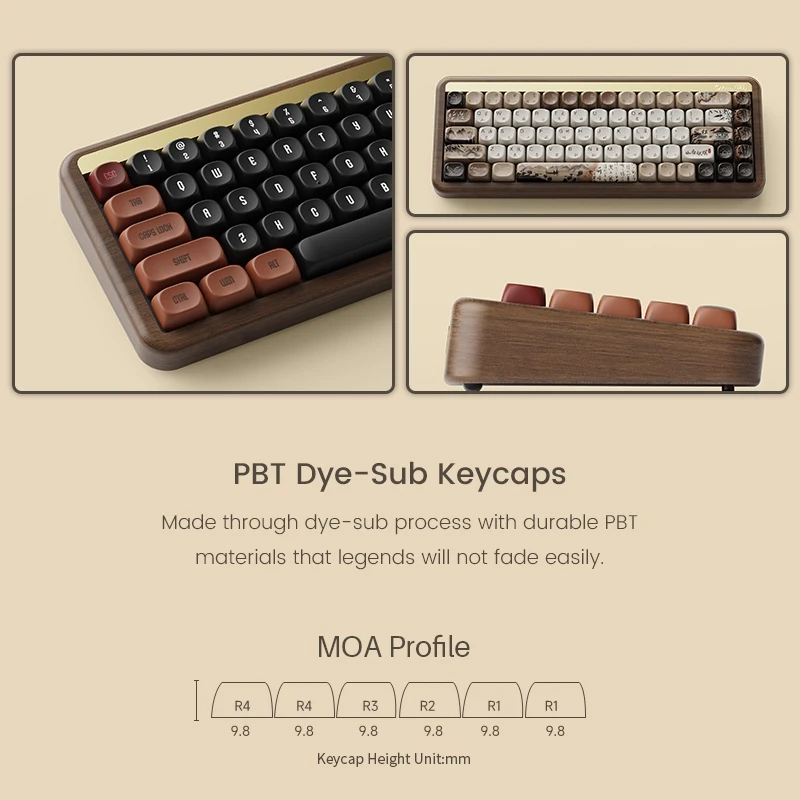 Akko MU01 Mountain Seclusion Wooden Mechanical Keyboard RGB Hot ...