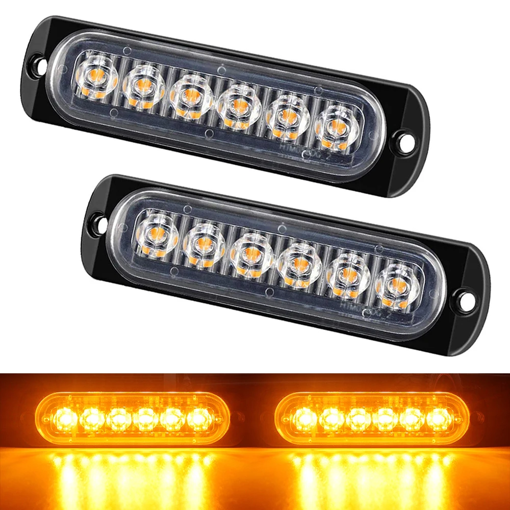 Car-Led-Strobe-Warning-Light-Grill-Flashing-Emergency-Truck-Trailer ...