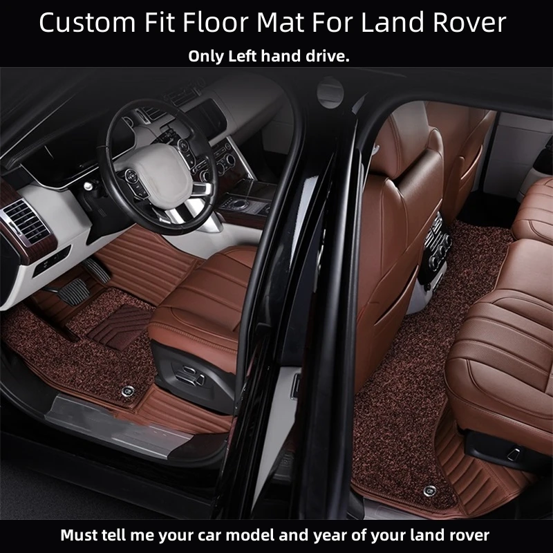 Custom Fit Floor Mat ECO Cowhide Leather For 5 Seaters Land Rover Range ...