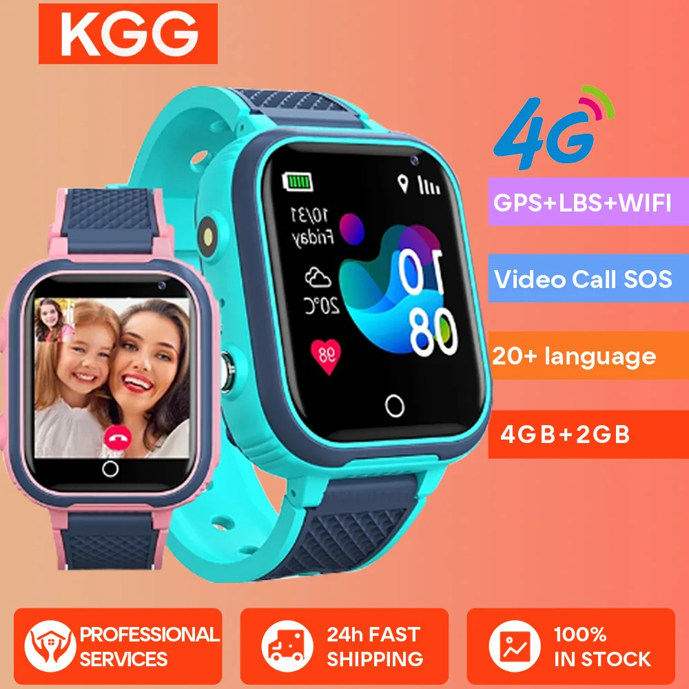 KGG-Smart-Watch-Kids-GPS-4G-LT21-Wifi-Tracker-Waterproof-Smartwatch ...