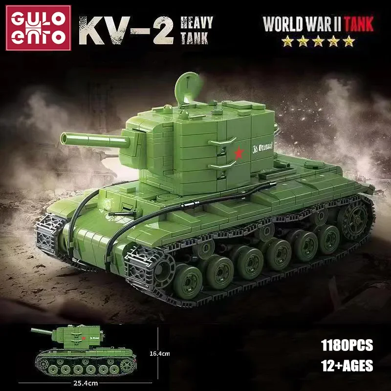 Gulo-Gulo-KV-2-Heavy-Tank-WW2-Military-Assembled-Building-Blocks-Set ...