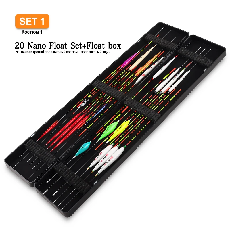 20PCS-Composite-Nano-Floats-Float-Box-Combo-Fresh-Water-Buoy-Lake-River ...