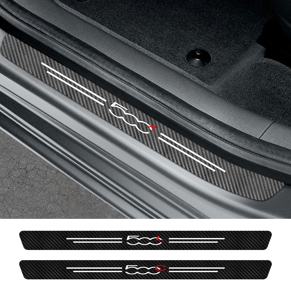 4Pcs-Car-Scuff-Protective-Sill-Sticker-For-Fiat-500-500C-2012-500X-500L ...