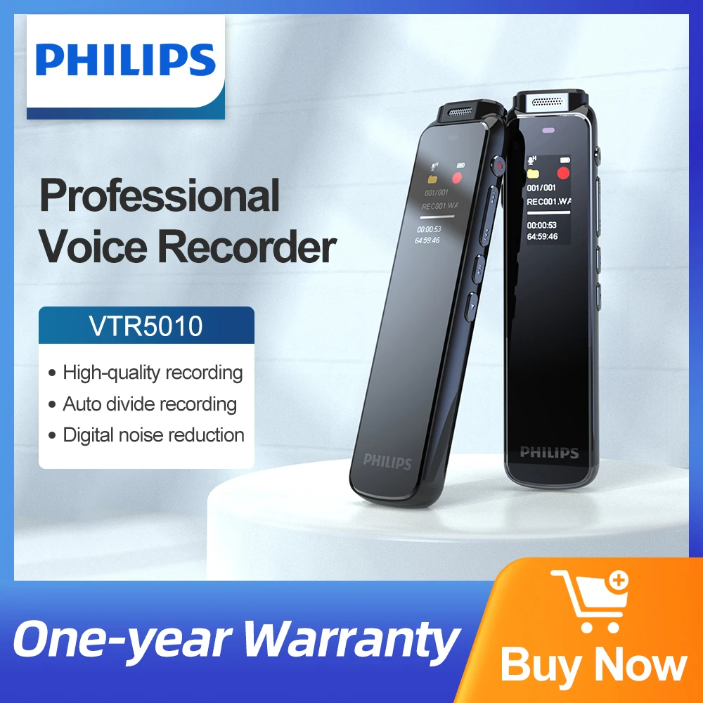 PHILIPS-Professional-Voice-Recorder-Audio-Recorder-10-Hours-Battery ...