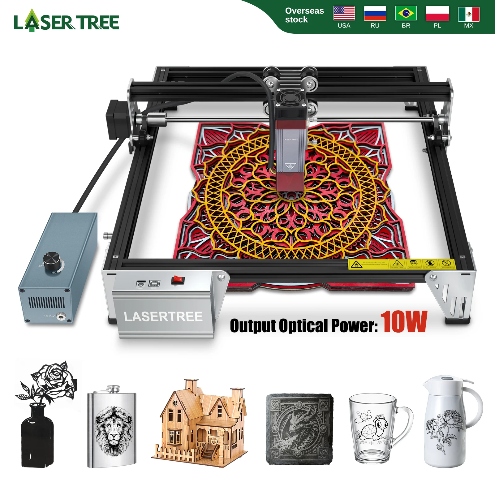 LASER-TREE-LT-K1-Mini-Laser-Engraving-Machine-with-10W-Lase-Head-Laser ...