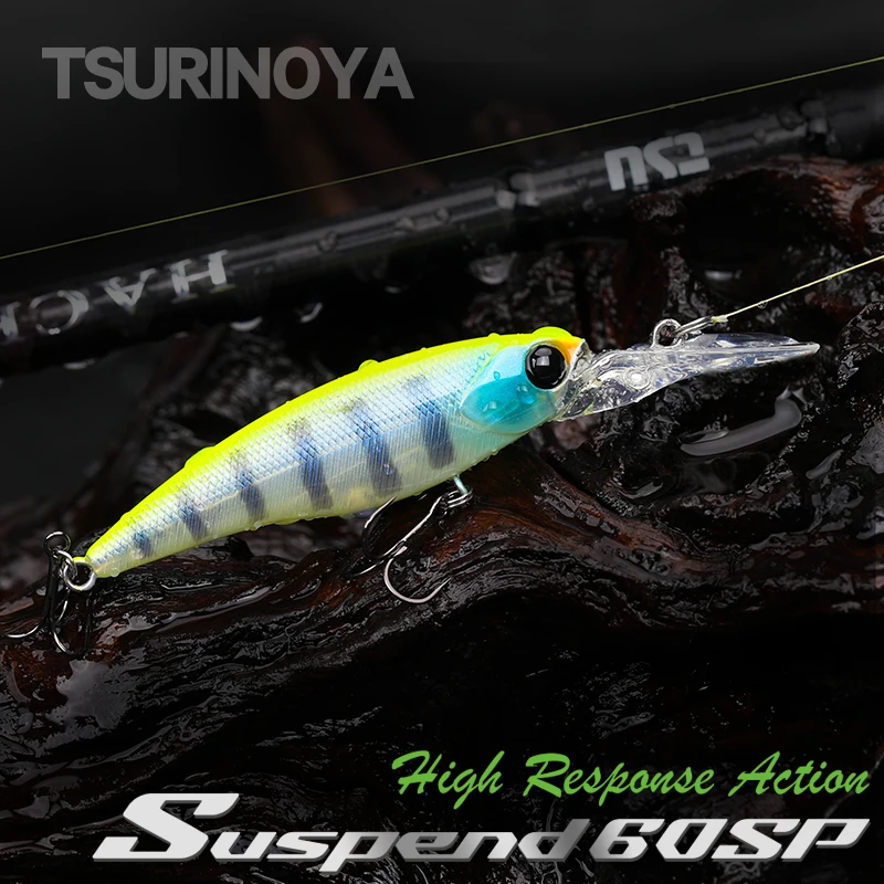 TSURINOYA Max 3.7m 60SP 5.7g Suspending Minnow Fishing Lure Explorers SHAD Long Casting Hard ...