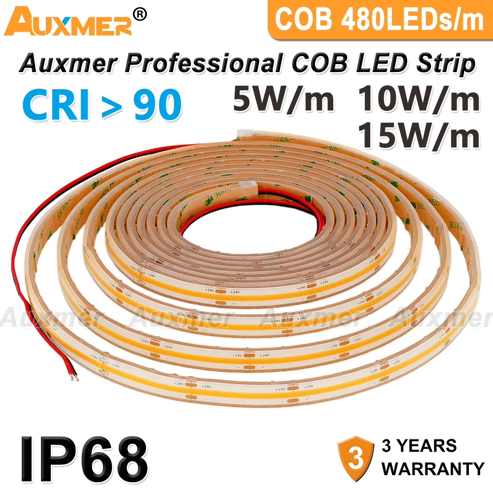 Professional-COB-LED-Strip-Lights-480LEDs-m-DC12-24V-CRI90-IP68 ...