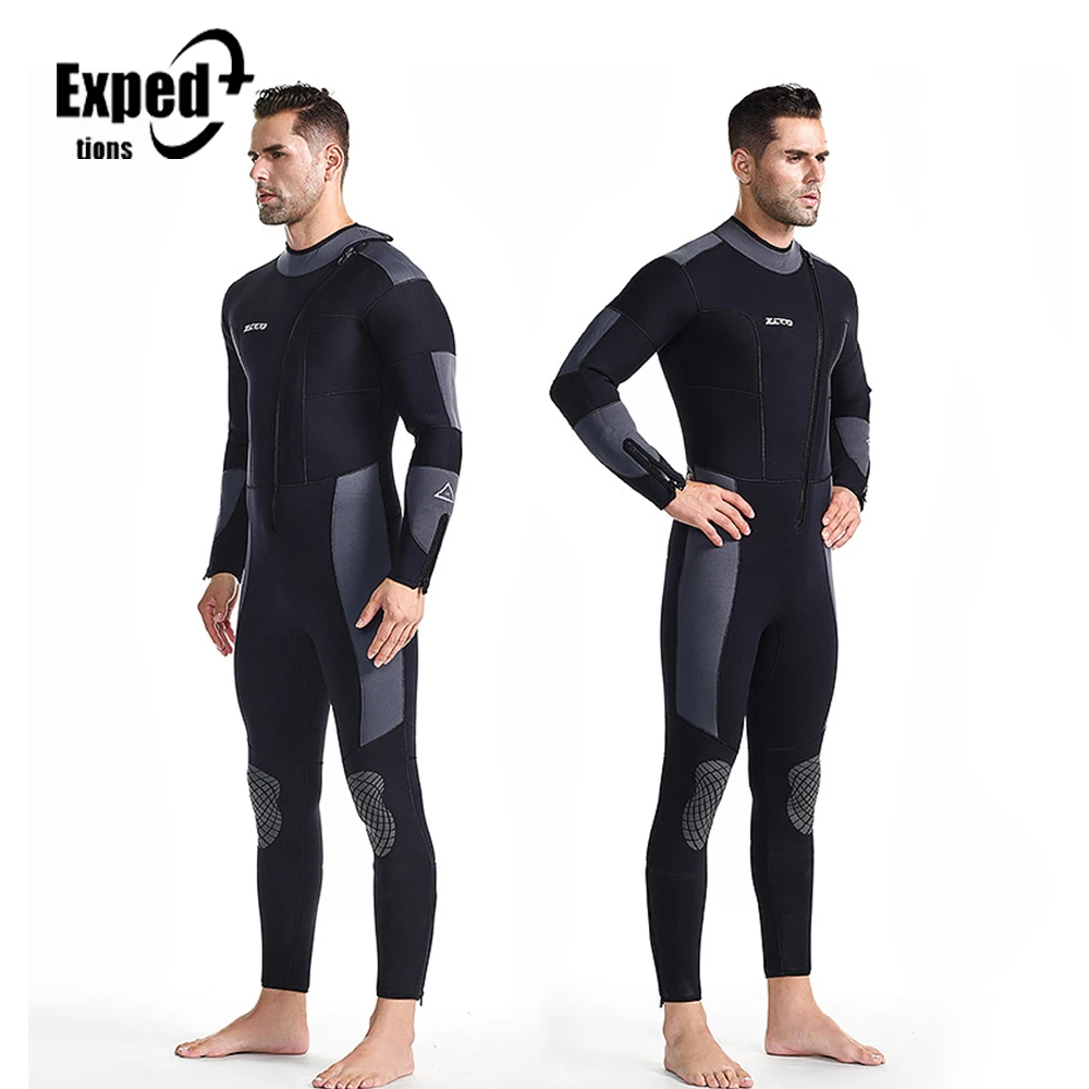 5mm-Men-Front-Zipper-Wetsuits-Jumpsuit-Neoprene-Warm-Wetsuit-Winter ...
