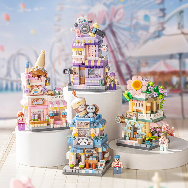 4pcs-Set-Mini-Blocks-Street-View-Mini-Building-Blocks-Creative-Thinking ...