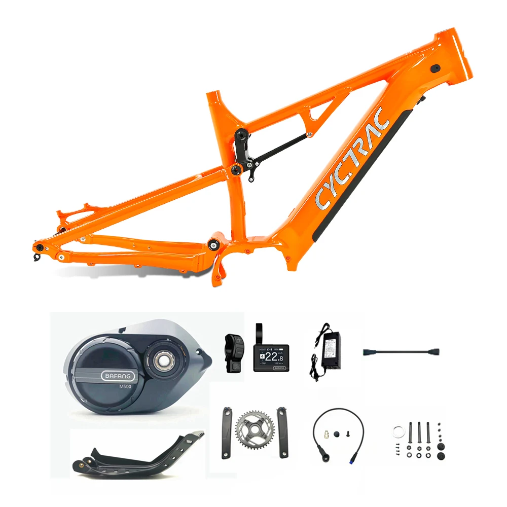 2022 Aluminum Ebike Frame Full Suspension Bicycle Frame Mtb 29 With ...