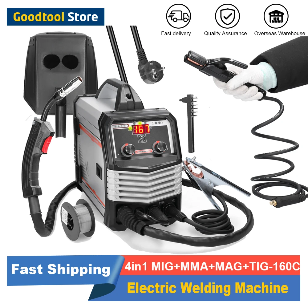 4in1-MIG-MMA-MAG-TIG-160C-Welding-Machine-Semi-automatic-IGBT-Inverter ...