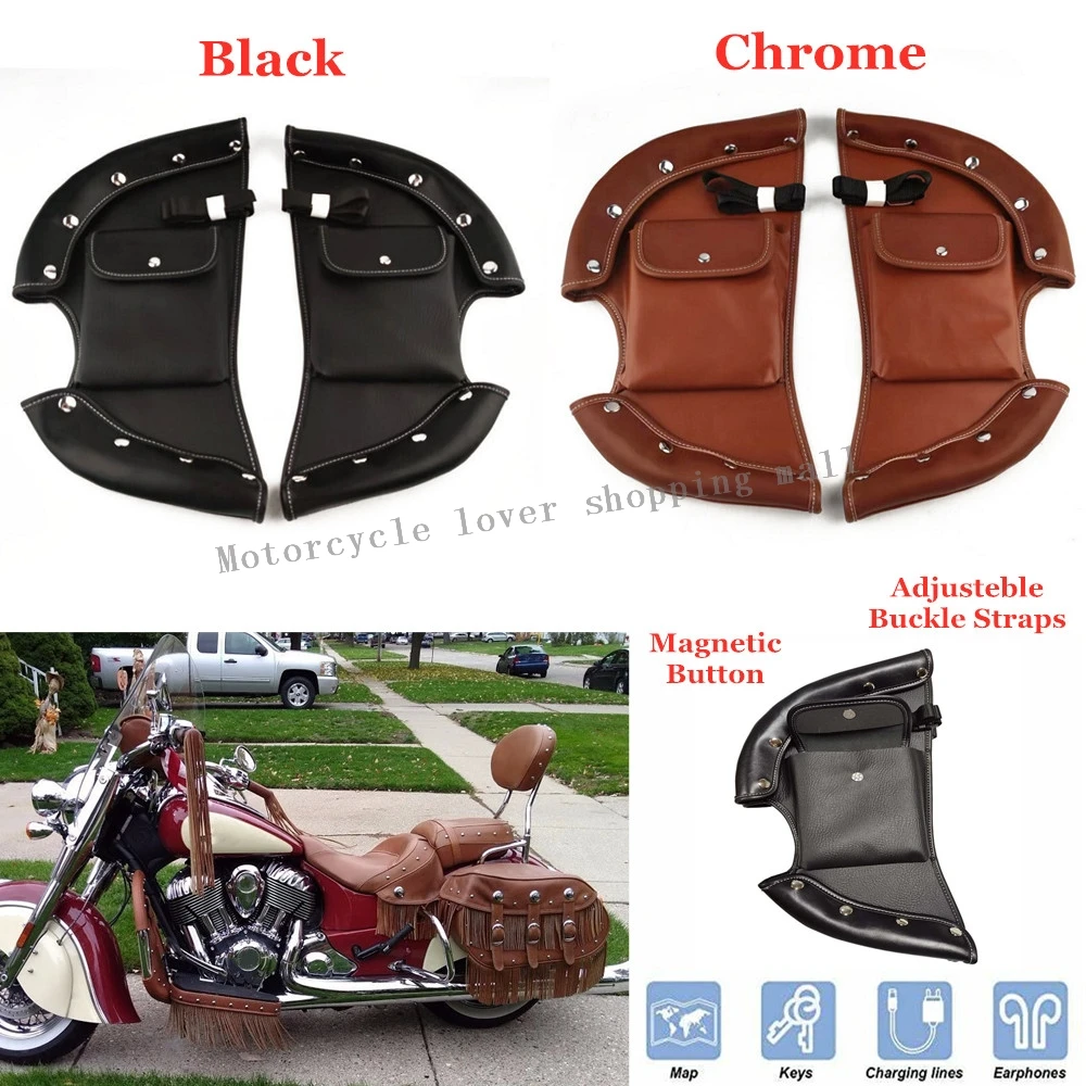 Motorcycle-Leg-Warmer-Bag-Chaps-Soft-Lowers-For-Indian-Chief-Vintage ...