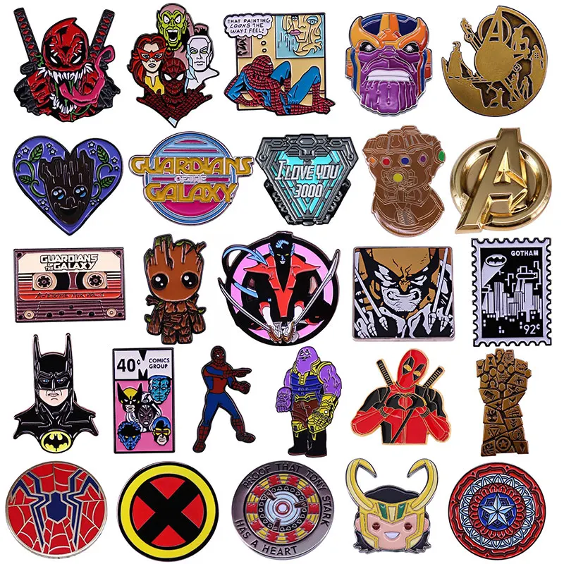 Pines-esmaltados-de-pel-culas-de-Marvel-insignia-de-broche-de-Metal-de ...