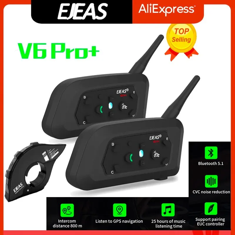 EJEAS-V6-PRO-PLUS-Bluetooth-Motorcycle-Helmet-Intercom-Headset-with ...
