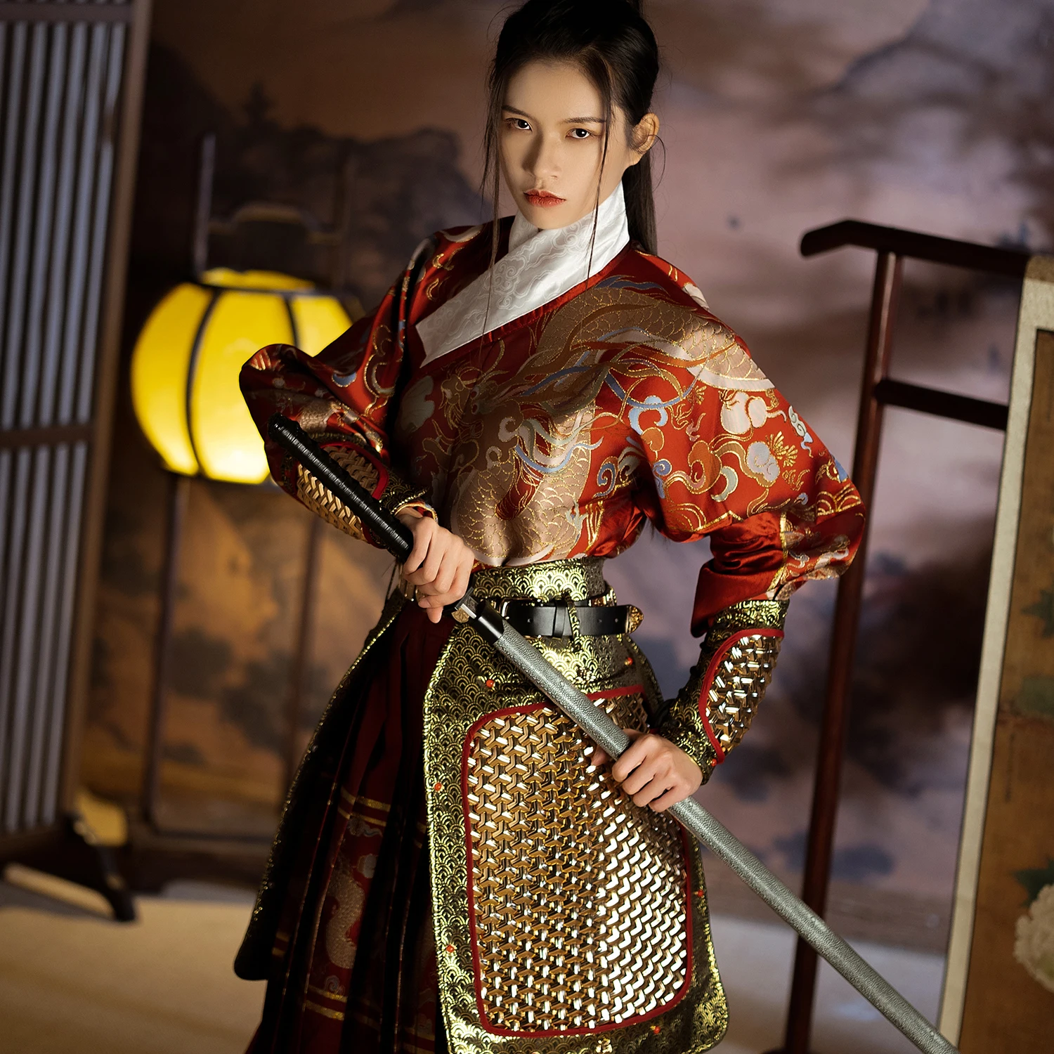 Chinese Armor Jumper Skirt Arms Can Be Matched With Hanfu Flying Fish ...