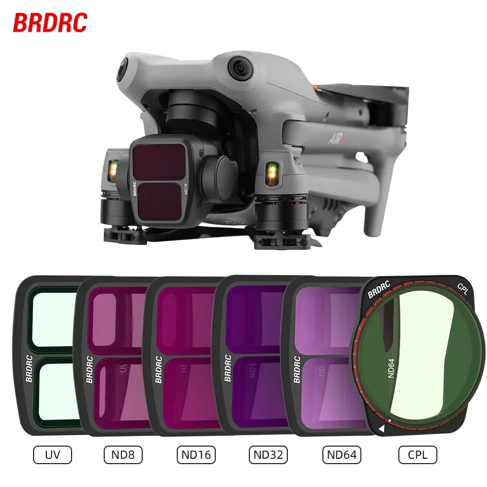 BRDRC-Camera-Lens-Filter-Set-for-DJI-Air-3-UV-CPL-ND8-16-32-Optical ...