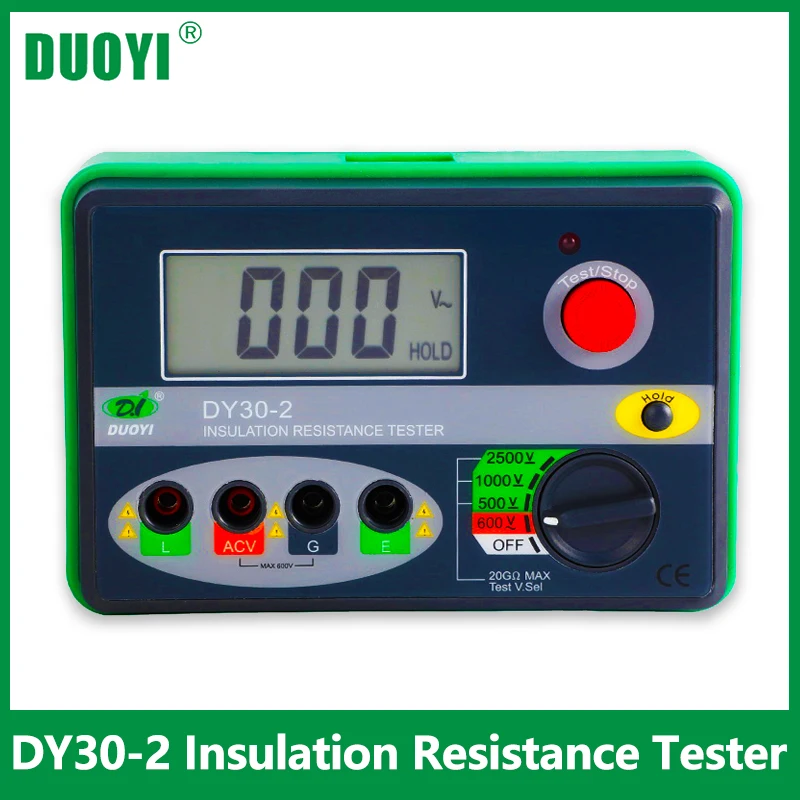 DUOYI DY30-2 Digital Insulation Resistance Tester 20G Ohm 500V 1000V ...