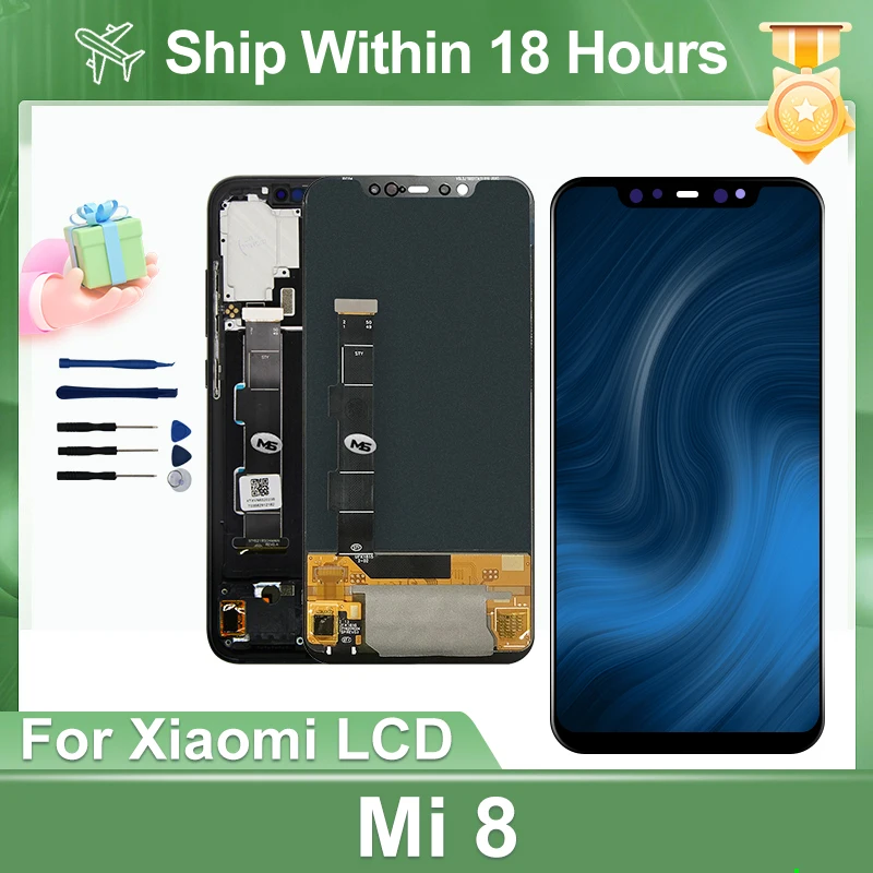 Pantalla-LCD-Super-AMOLED-para-Xiaomi-Mi-8-montaje-de-digitalizador ...