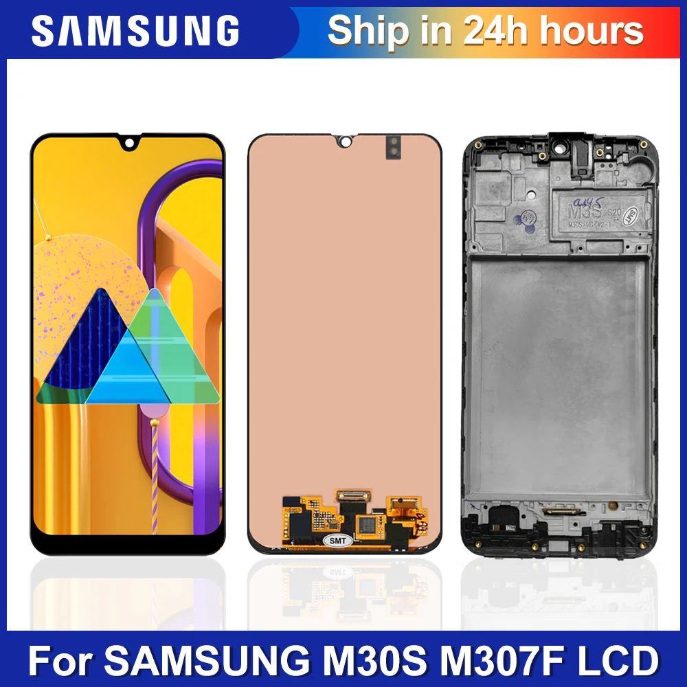 ORIGINAL 6.4'' AMOLED For Samsung Galaxy M30S 2019 M307 M307F LCD Touch ...