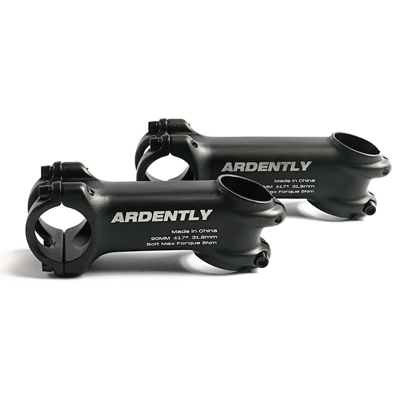 Ardently Bike Stem 17 Degree Riser MTB Road Bicycle Handle Stems 31.8mm ...